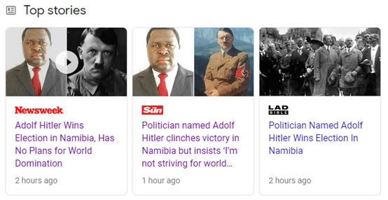 Hitler was elected in Africa!