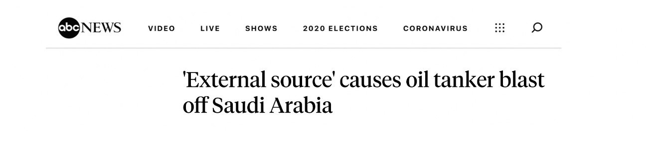 an explosion occurred in the sea near Jeddah, Saudi Arabia